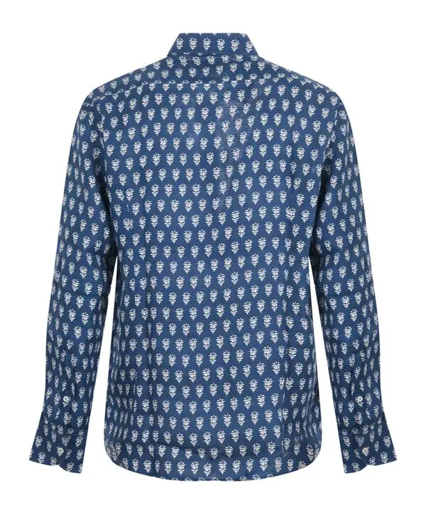 MC2 SAINT BARTH Floral Printed Curved Hem Shirt