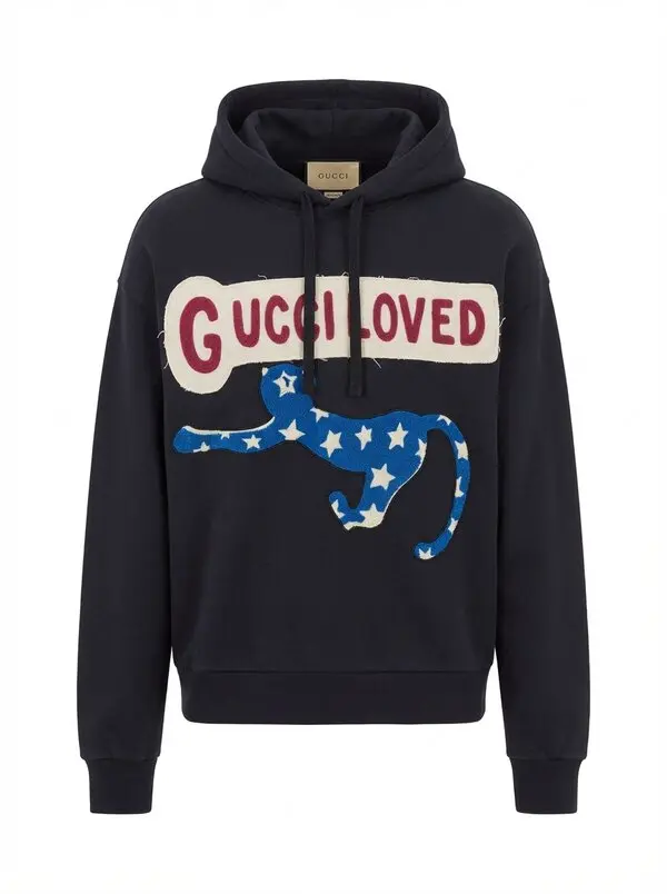 Gucci Embroidered Logo Hoodie