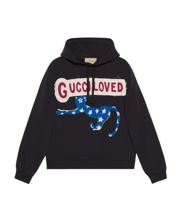 Gucci Embroidered Logo Hoodie