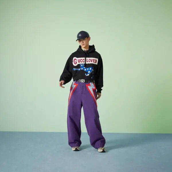 Gucci Embroidered Logo Hoodie
