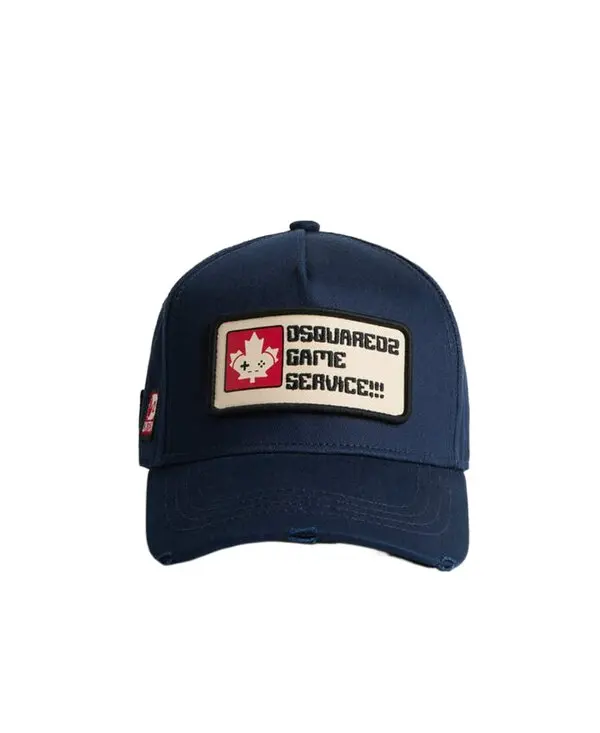 Dsquared2 Baseball Cap With Gaming Logo Patch - Black