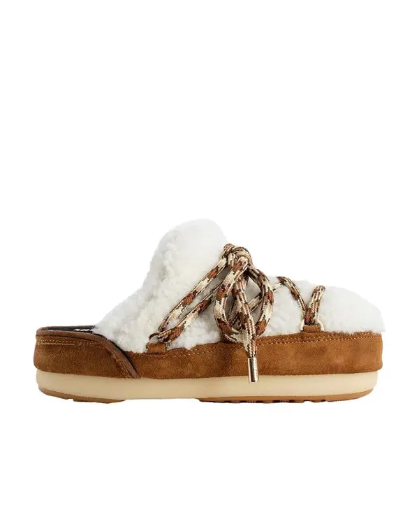 Moon Boot Round Toe Slip-on Slippers