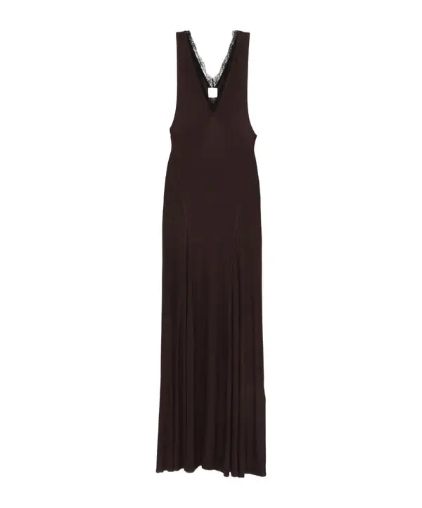 Nanushka Ignia Lace-detail Maxi Dress - Black