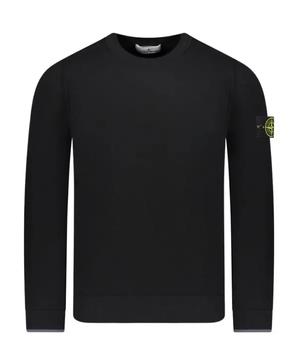 Stone Island Compass Patch Crewneck Jumper - Black