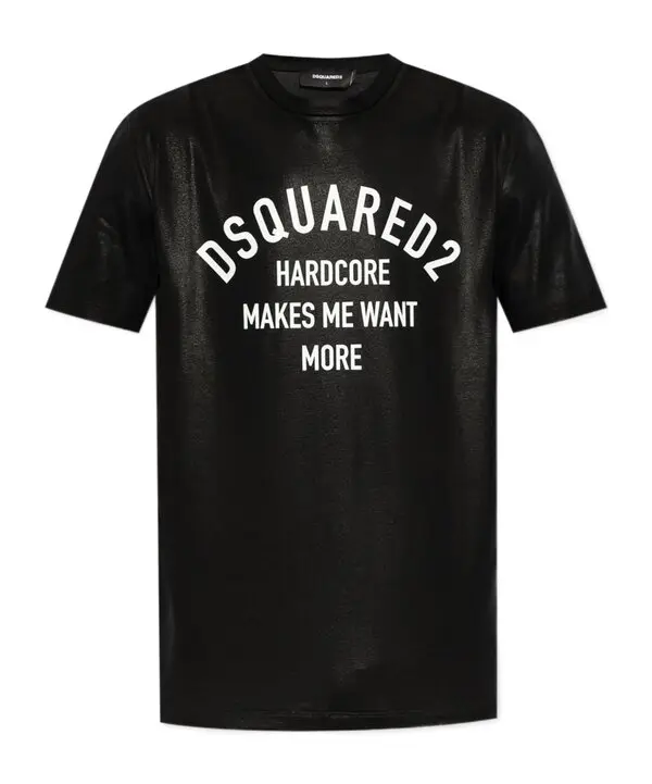 Dsquared2 Logo Printed Crewneck T-shirt - Black