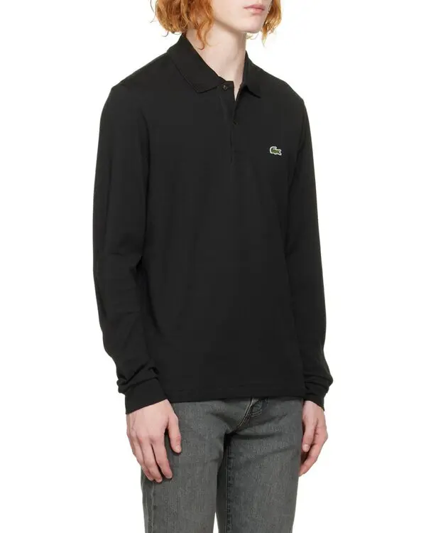 Lacoste Logo Long-sleeved Polo Shirt