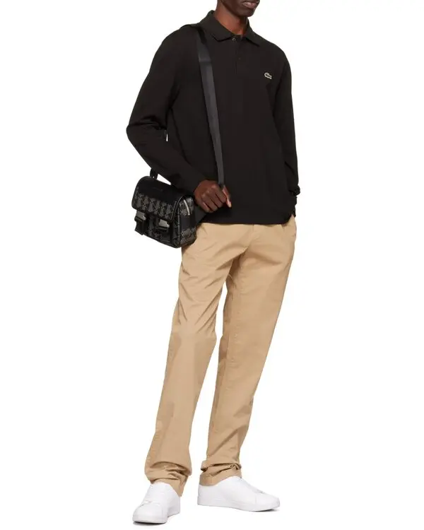 Lacoste Logo Long-sleeved Polo Shirt