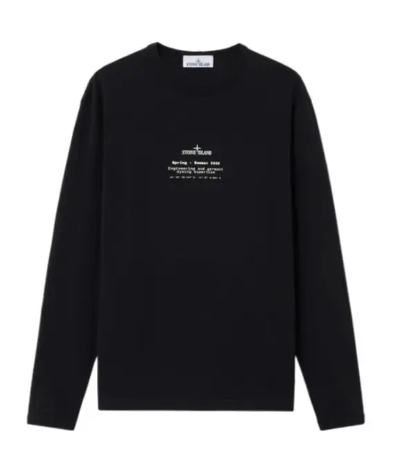 Stone Island Regular-fit Long-sleeve T-shirt With Stone Print