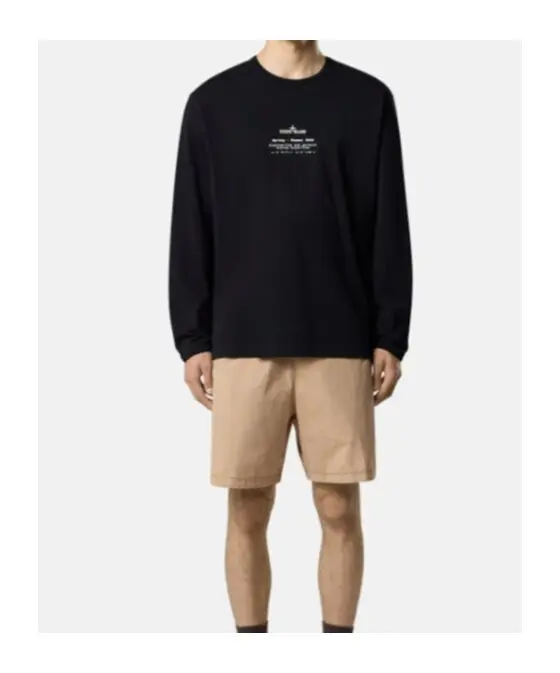 Stone Island Regular-fit Long-sleeve T-shirt With Stone Print