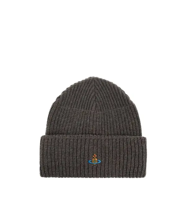 VIVIENNE WESTWOOD Logo Embroidered Beanie