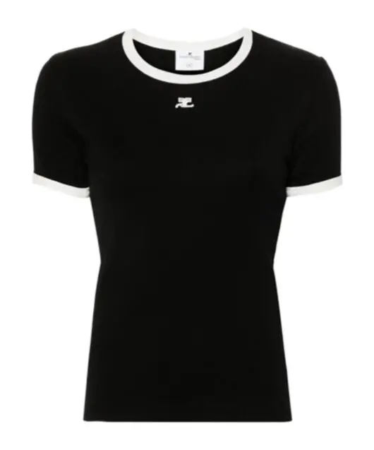 COURREGES Contrasting-color T-shirt