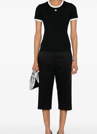 COURREGES Contrasting-color T-shirt