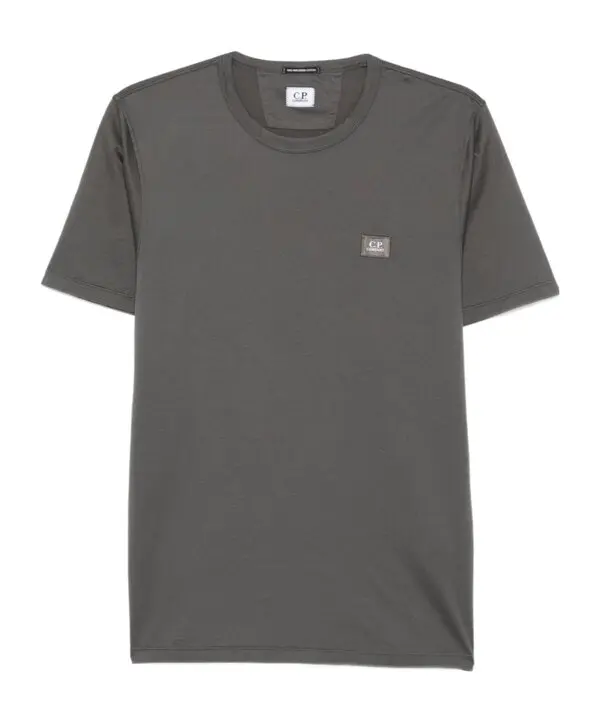 C.P. COMPANY Logo Patch Crewneck T-shirt - Grey