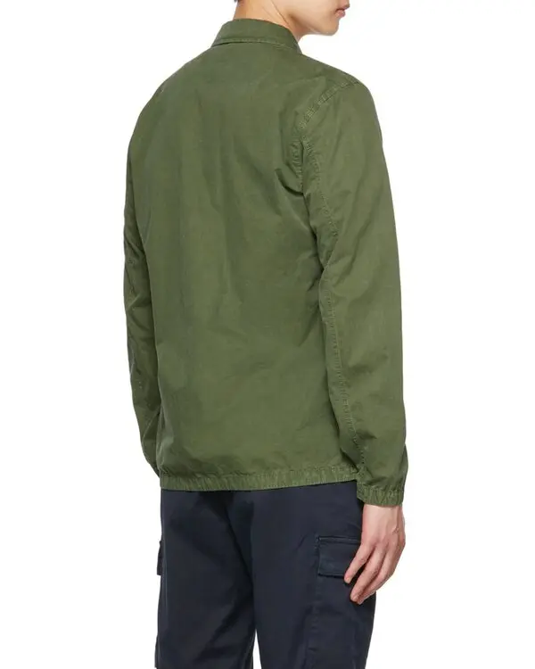 Stone Island Compass-logo Zip-up Shirt Jacket