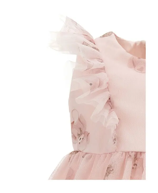 Monnalisa Teddy Bear Print Dress