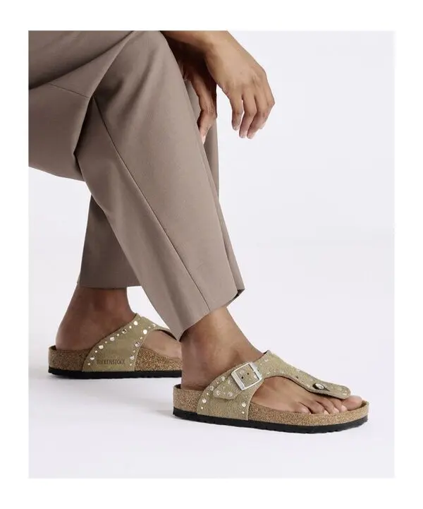 BIRKENSTOCK Gizeh Rivet Studded Thong Flat Sandals