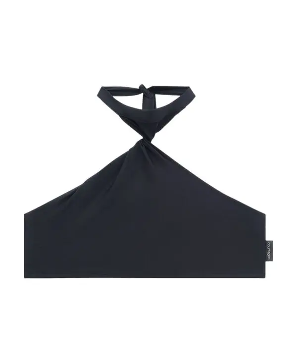 COURREGES Twist-detailing Bikini Top - Black