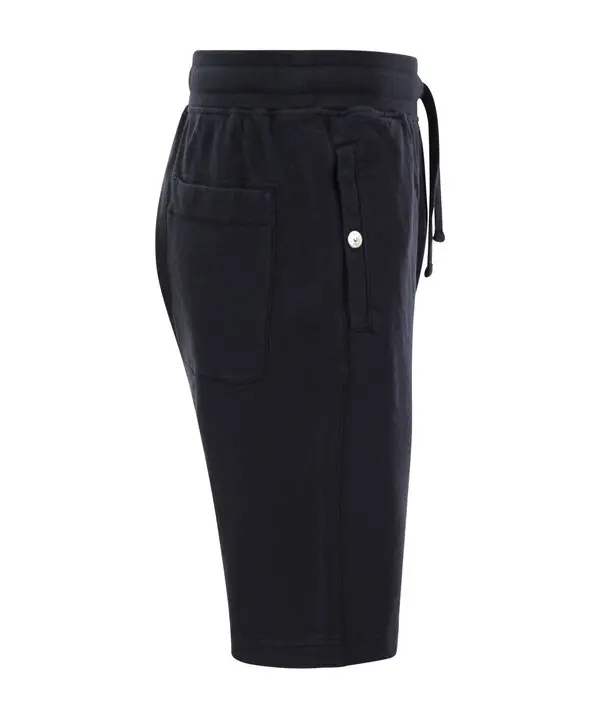 Stone Island Logo Patch Drawstring Bermuda Shorts