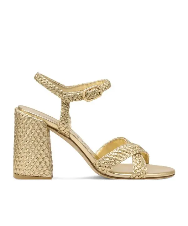 STUART WEITZMAN Alyssa Woven Block 85 - Golden
