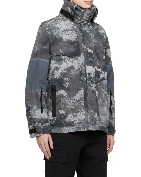 Stone Island Camouflage Printed Logo Patch Jacket