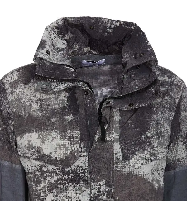 Stone Island Camouflage Printed Logo Patch Jacket