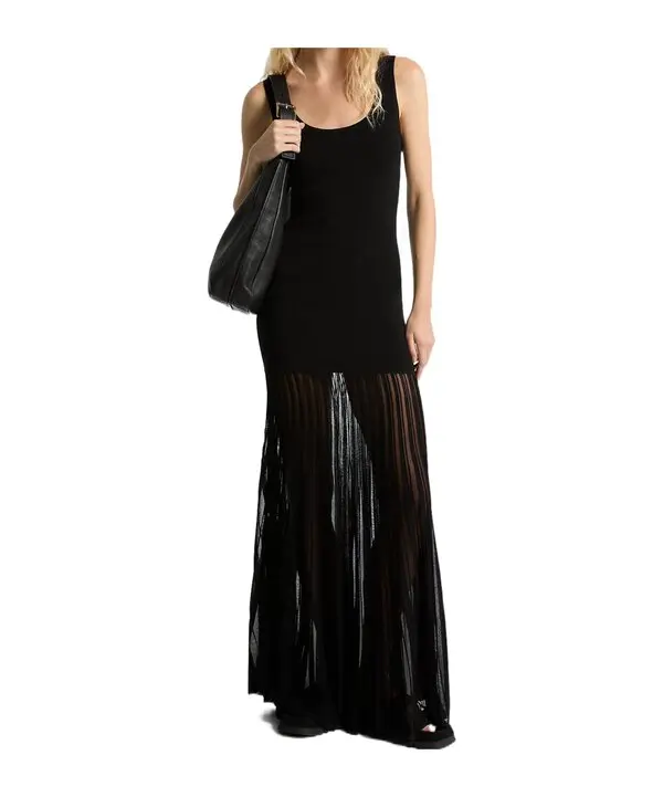 Michael Kors Stretch Long Dress - Black