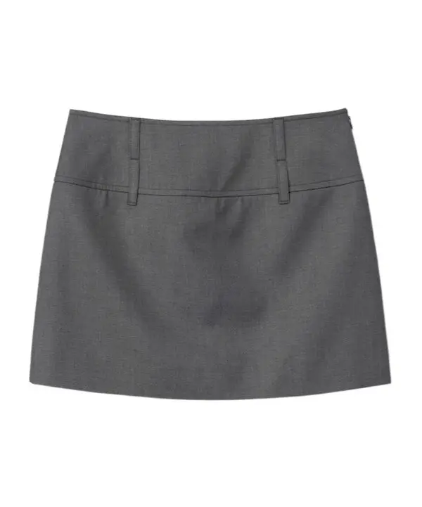 DUNST Micro Mini Skirt - Grey