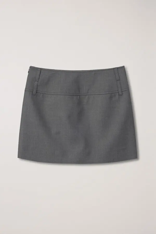 DUNST Micro Mini Skirt - Grey