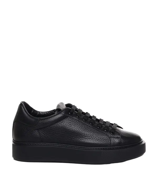 GIULIANO GALIANO Pebbled Leather Low-top Sneakers