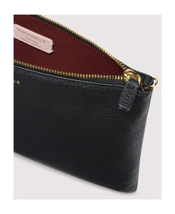 COCCINELLE Pebble-texture Leather Crossbody Bag