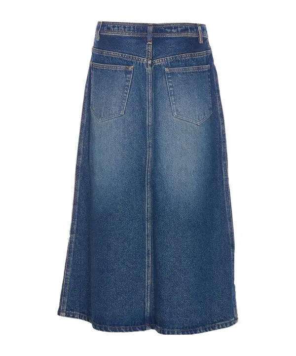 A.p.c. Mid-length Denim Skirt With Slit Detail