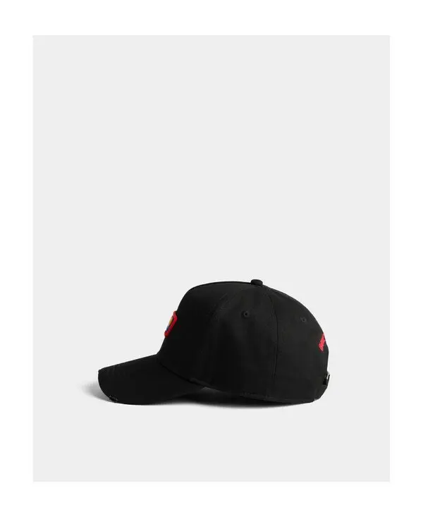 Dsquared2 Logo Embroidered Distressed Baseball Cap