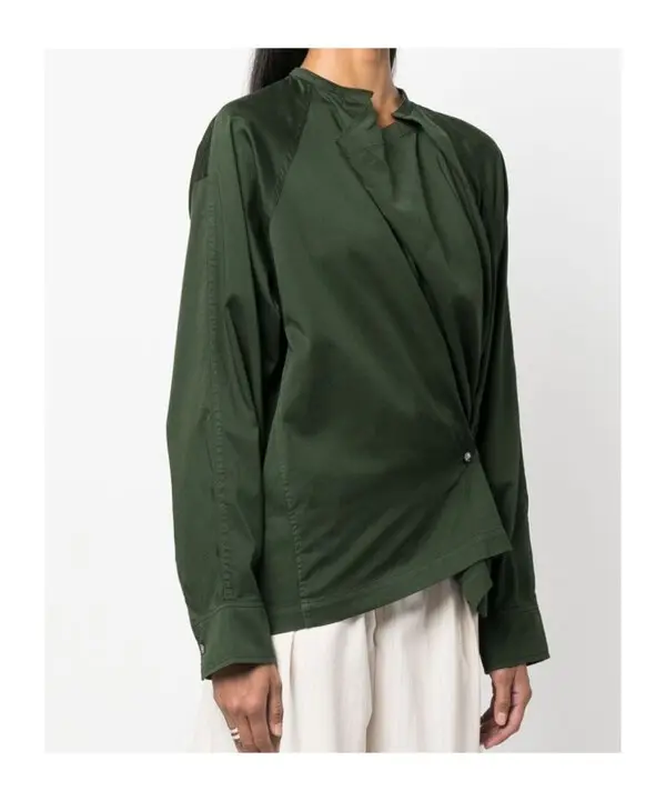 LEMAIRE Band Collar Asymmetric Shirt - No