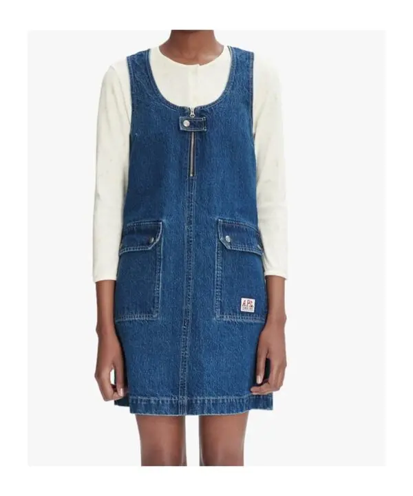 A.p.c. Denim Zip Up Dress