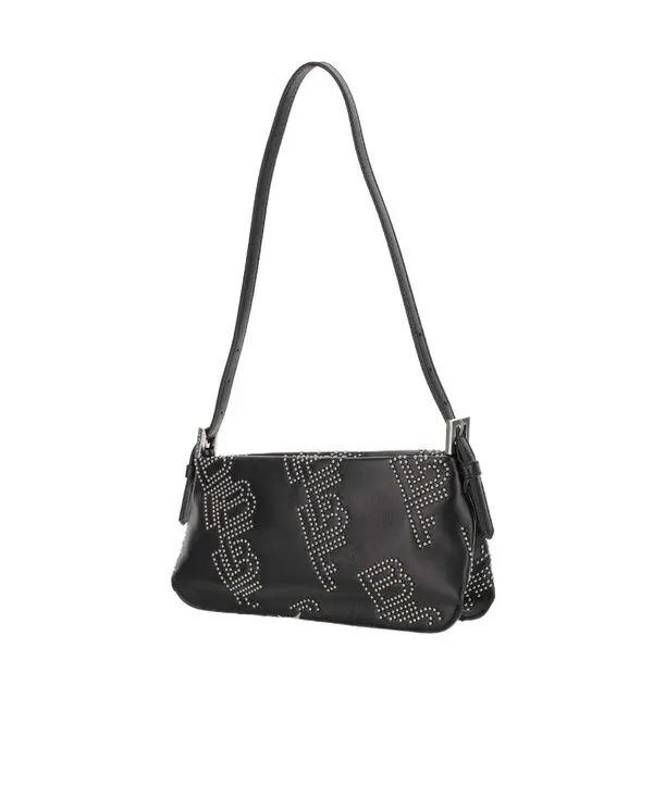 By Far Monogram Studded Shoulder Bag