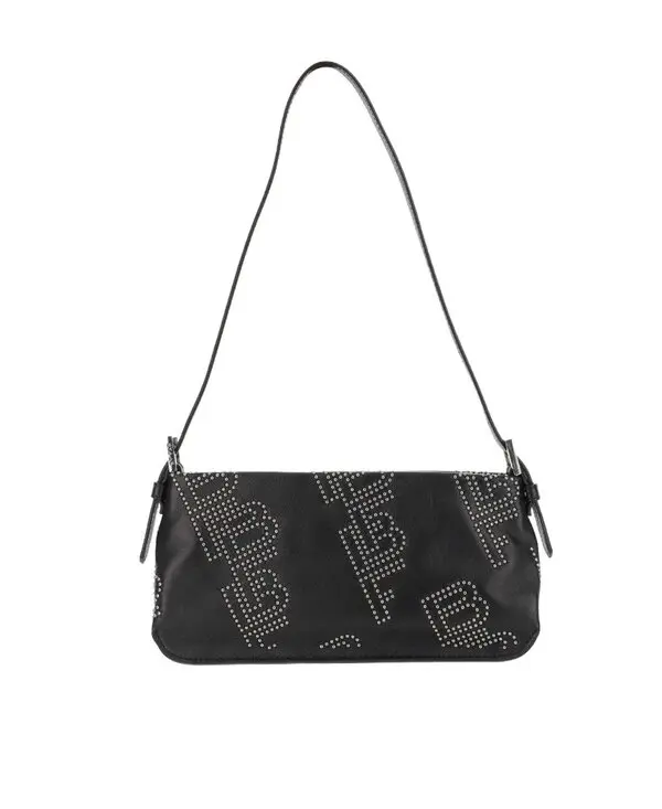 By Far Monogram Studded Shoulder Bag