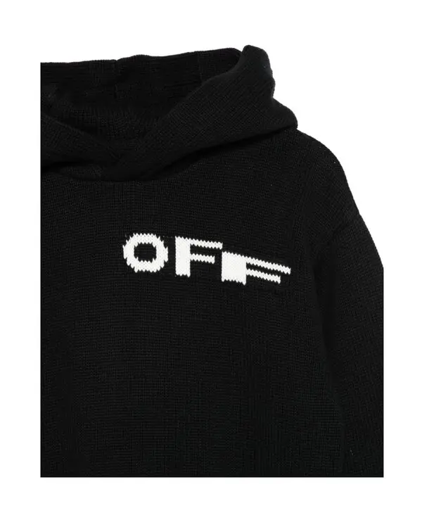 Off-White Long-sleeve Knitted Sweater