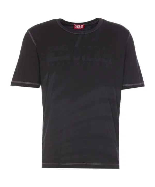DIESEL® T-adjust-r13 Laser-faded Logo T-shirt - Black