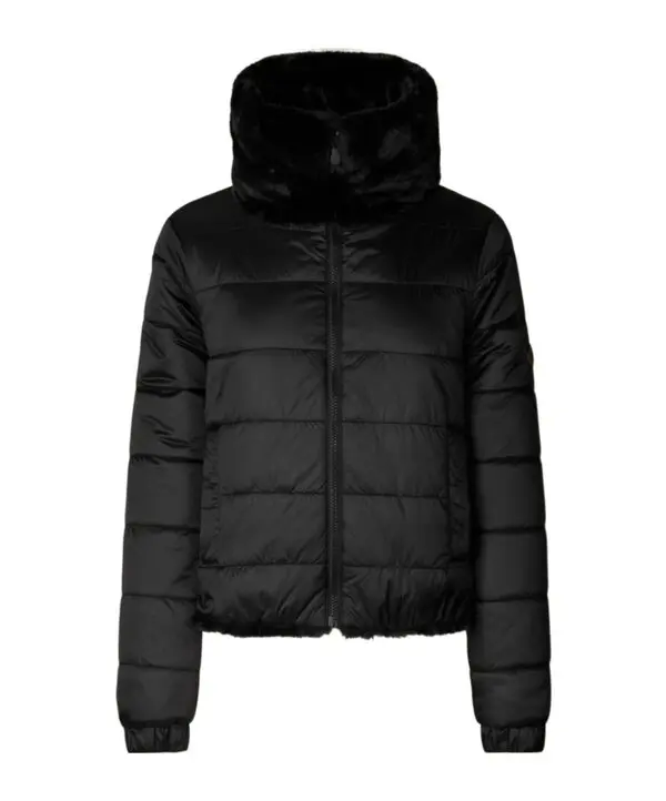 SAVE THE DUCK Double-sided Faux Fur Jacket - Black