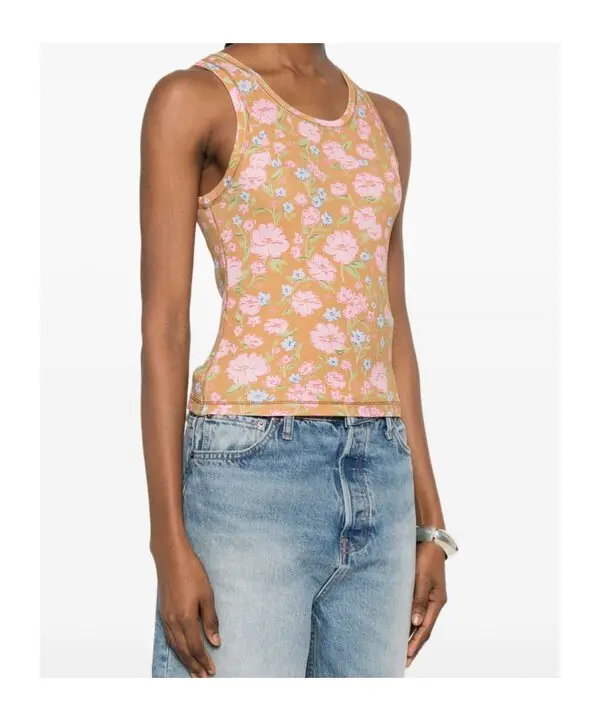 DIESEL® Floral Print Ribbed Top