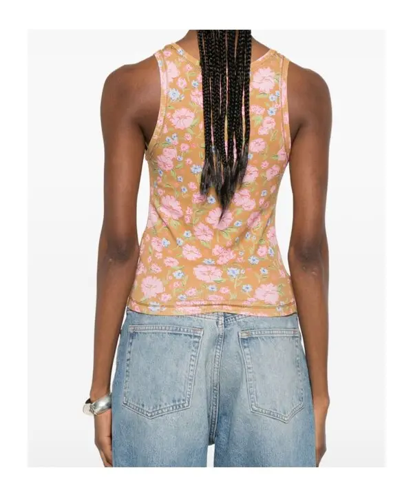 DIESEL® Floral Print Ribbed Top