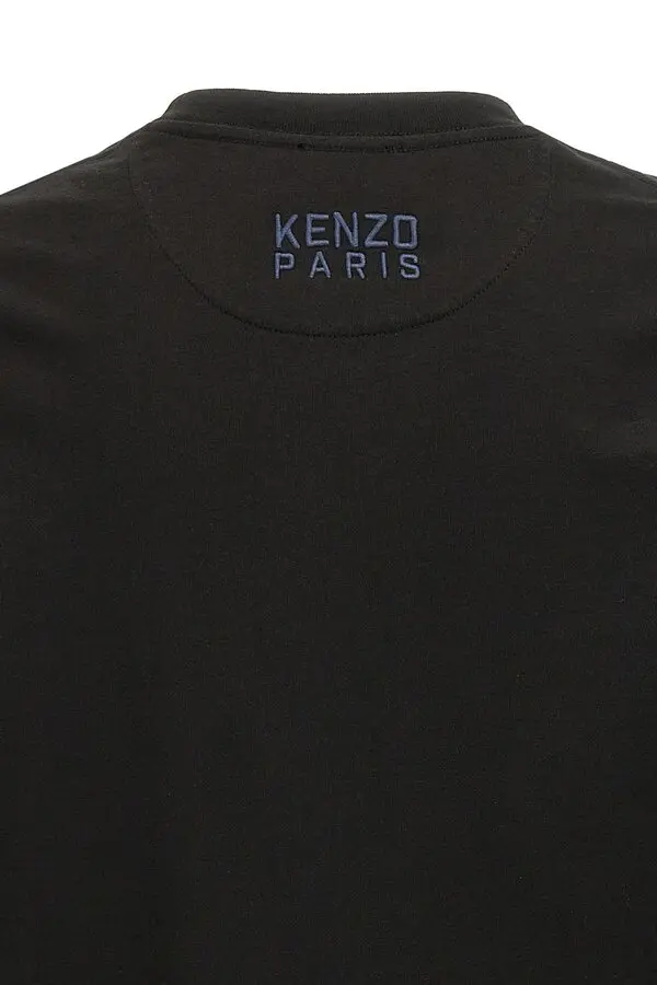 Kenzo Lucky Tiger Embroidered Crewneck T-shirt