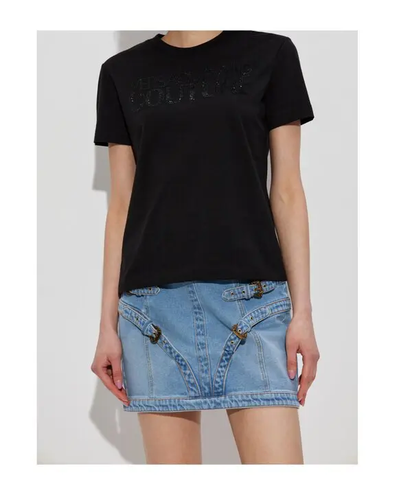 Versace Logo Embellished Top