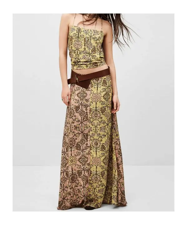 Ba&sh Printed High Waist Skirt