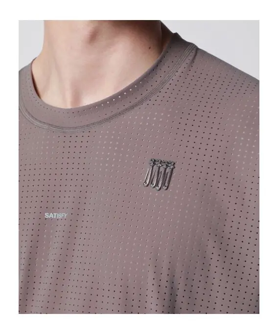 Satisfy Falcon-colored Space-o T-shirt In Perforated Micro Jersey