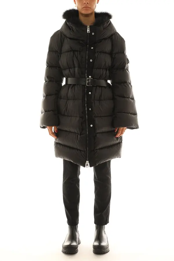 Ermanno Scervino Belted Hooded Coat