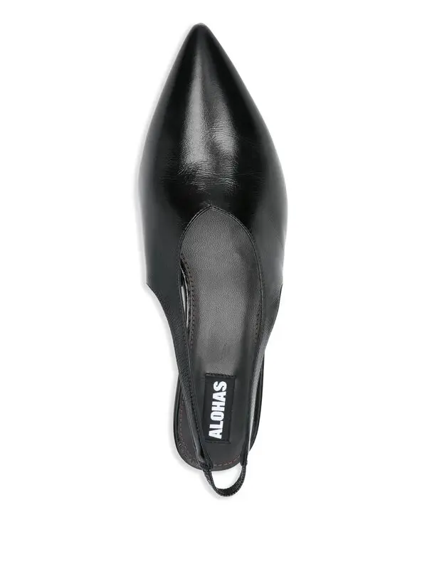 ALOHAS Eros Pointed Toe Slingback Pumps - Black