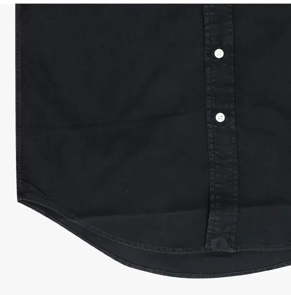 Polo Ralph Lauren Polo Pony Embroidered Curved Hem Shirt - Black