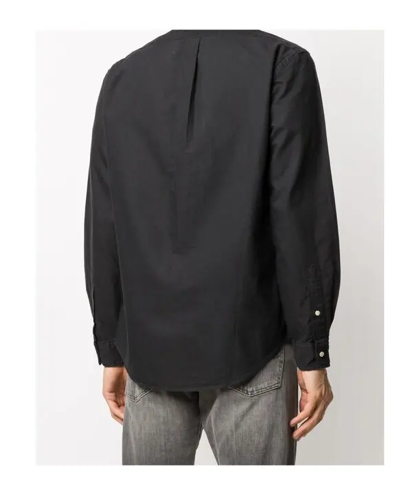 Polo Ralph Lauren Polo Pony Embroidered Curved Hem Shirt - Black