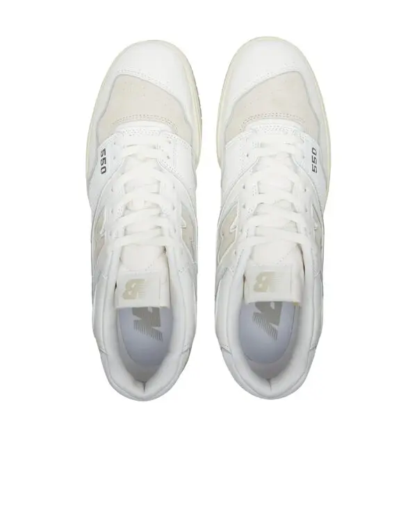 NEW BALANCE 550 Paneled Leather Sneakers - White